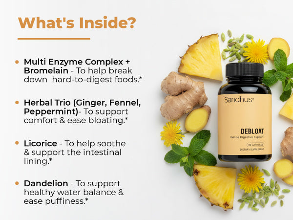 Sandhu's DEBLOAT - Gentle Digestive Support Supplement – Sandhus Nutrition