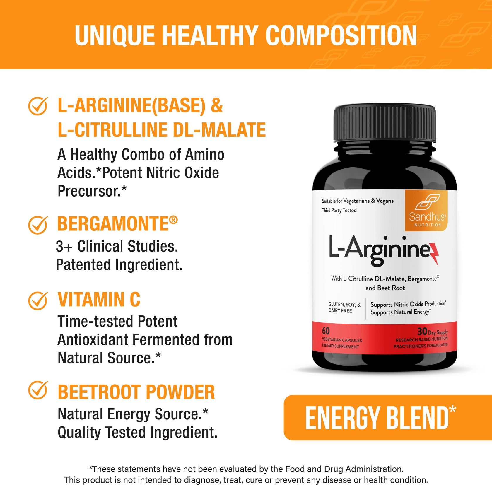 Buy L-Arginine Supplement for Good Health | Sandhus – Sandhus Nutrition